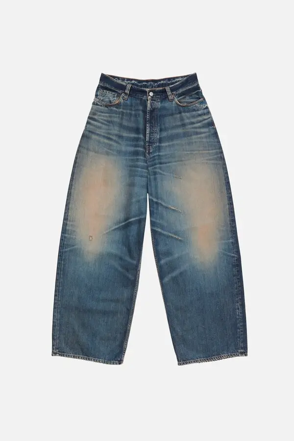 Acne Studios 2023 Dirty Halo Coated Jeans - Dark Blue | Editorialist